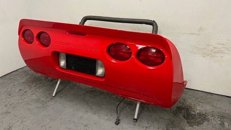 97 04 Chevrolet Corvette C5 Rear Bumper Cover Aftermarket Spoiler Red ...