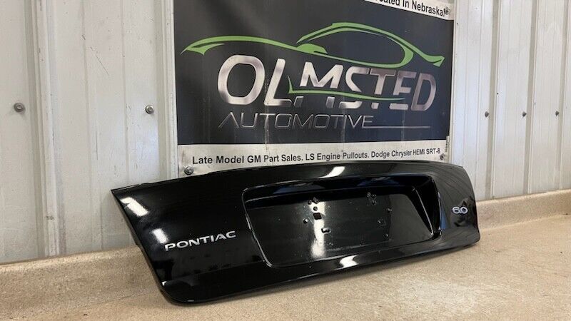 05 06 Pontiac GTO Rear Trunk License Plate Panel Decklid Black GM 9217 ...