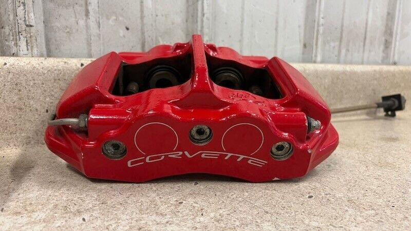 06 13 Corvette C6 Z06 Rear Brake Calipers 4 Piston Set Red Brakes 18K ...