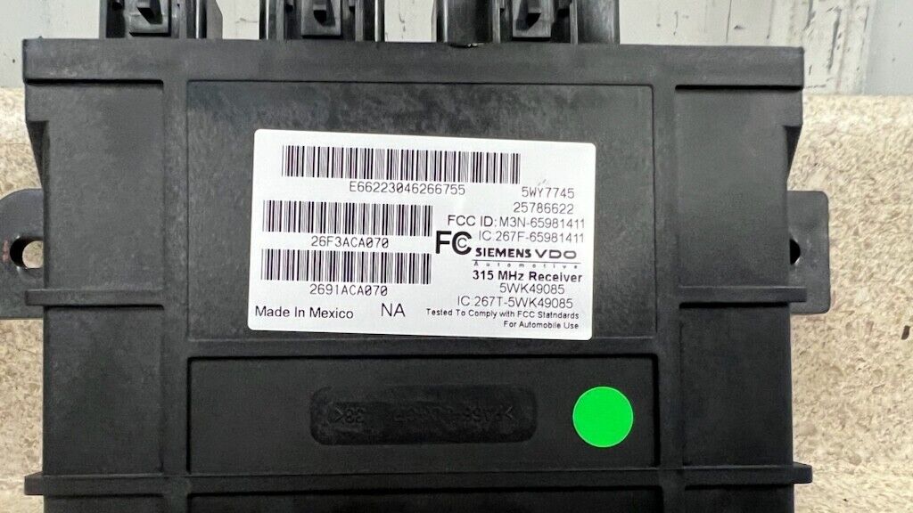 05 07 C6 Corvette Z06 Keyless Entry Control Module OEM GM 25940664 Doo ...