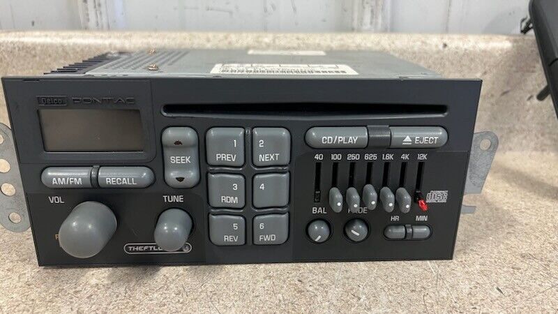 1996 2002 Pontiac Firebird Trans AM CD Player AM FM Radio Receiver 162 ...